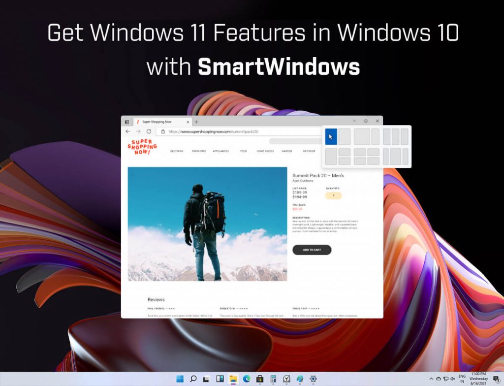 Get Windows 11 Features in Windows 10 with SmartWindows - SmartWindows